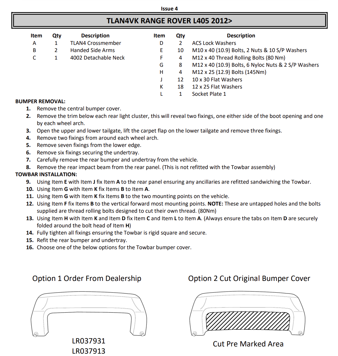 Range Rover Tow Bar 2012 to 2022 (L405) - Tow Trust DETACHABLE Tow Bars ...