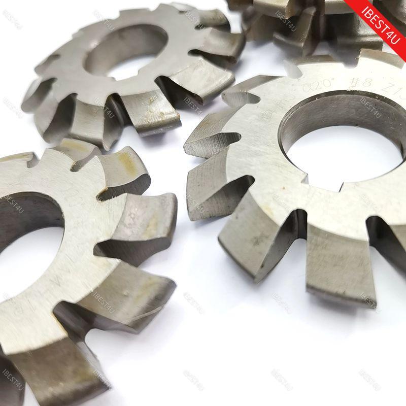 Set 8Pcs M4 PA20 Involute Gear Cutters Inner Bore 27mm 1#2#3#4#5#6#7#8 ...