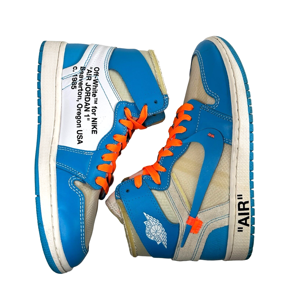 Off White x Air Jordan 1 Retro High OG UNC University Blue - Size 7 ...