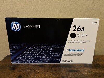 HP 26A Black Toner Cartridge CF226A NEW OEM Genuine Sealed LJ Pro M402 ...