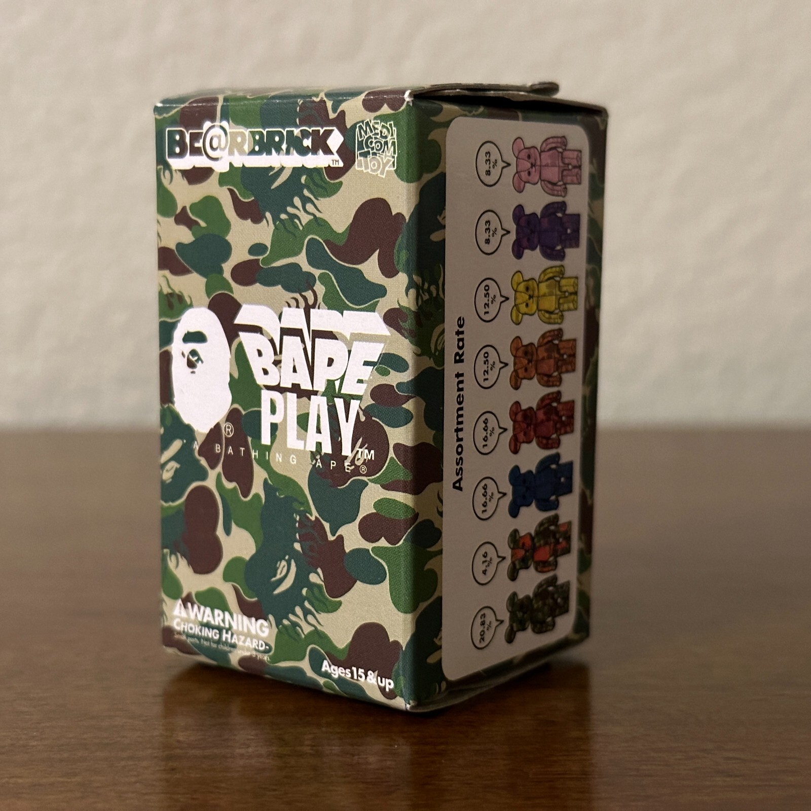 2003 Medicom Bearbrick Series 1 Bape Play Bathing Ape Figure Toy Be ...