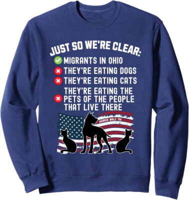 They Are Eating The Pets In Springfield Harris Walz Unisex Crewneck ...