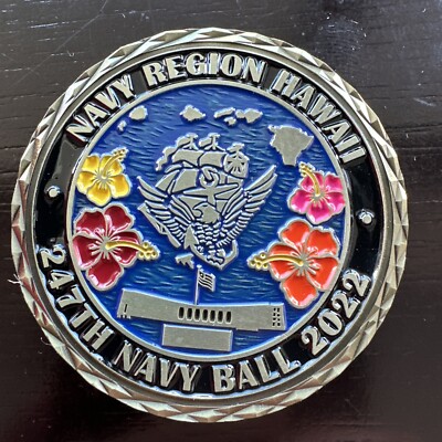 Navy Challenge Coin - Navy Region Hawaii 247th Navy Ball - Arizona ...