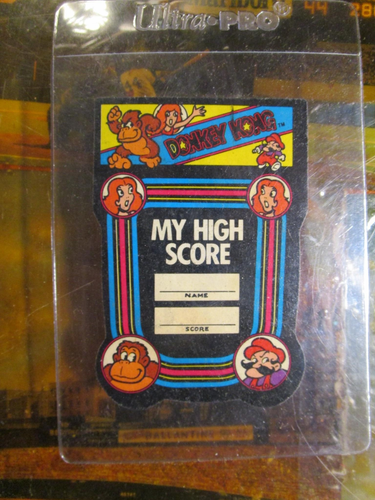1982 TOPPS NINTENDO DONKY KONG STICKER MY HIGH SCORE used with no back ...