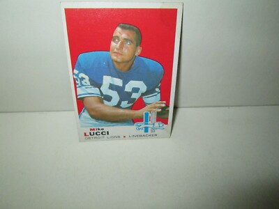 MIKE LUCCI 1969 FOOTBALL CARD Topps Vintage #167 DETROIT LIONS ...
