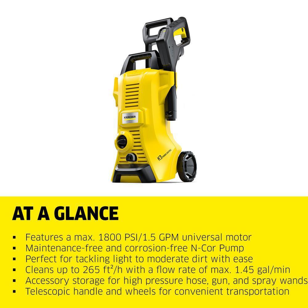 Karcher Electric Pressure Washer 2100-Max PSI-1.45 3-Power Control ...