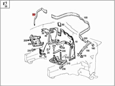 Genuine MERCEDES S212 W212 E-CLASS W212 Sealing long. Member 2126280598 ...