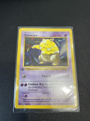 1st Edition Drowzee 49/102 - Base Set Shadowless - Pokemon Card | eBay