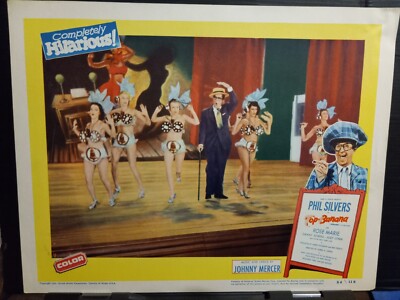 Lobby Card 1954 TOP BANANA Phil Silvers on stage showgirls skimpy wacky ...