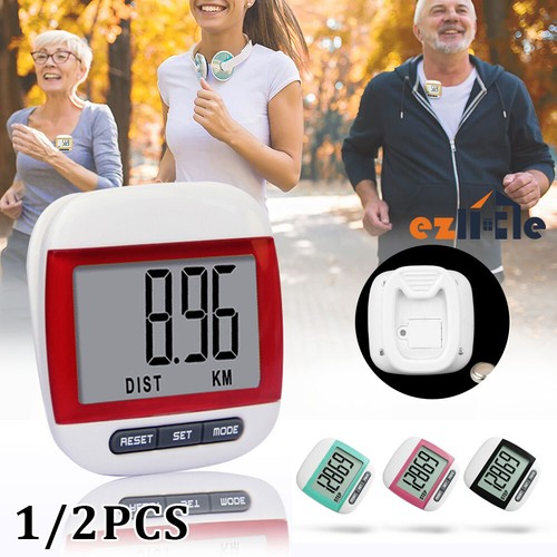 Portable Step Counter LCD Clip On Pedometer Walking Distance Tracker ...