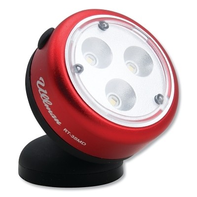 LED Magnetic Rotating Work Light, 110 Lumens, 3 SMD, 3 AAA Batteries ...