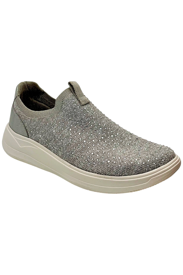Bzees Twilight Rhinestone Slip-On Sneaker Gray | eBay