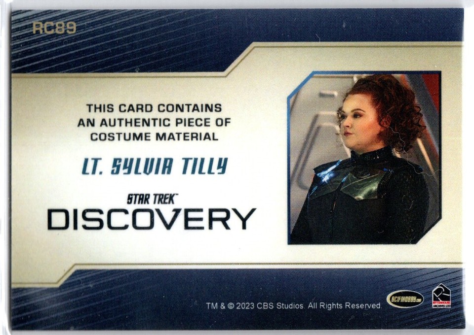 STAR TREK DISCOVERY SEASON 4 RC89 RELIC COSTUME MARY WISEMAN AS LT ...
