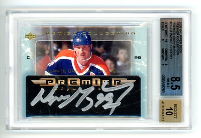2003-04 UPPER DECK PREMIER SIGNATURES AUTO WAYNE GRETZKY - BGS 8.5 w ...