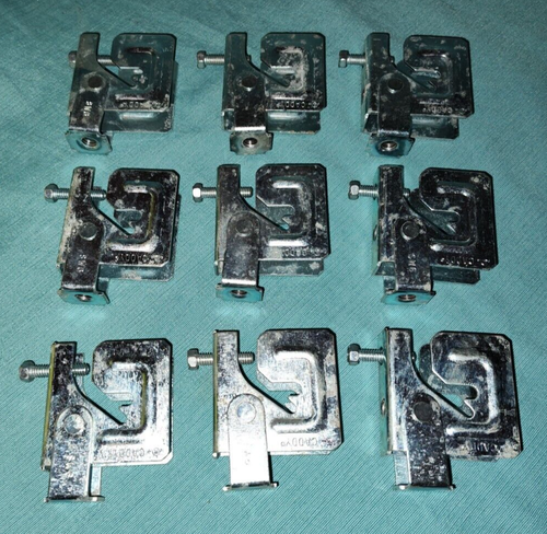 LOT OF 9 Nvent Caddy PHSW6 Beam Clamp Electro Galvanized Steel, Size 3/ ...