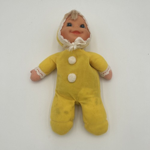 Vintage 1970 Booful Baby Original Yellow Doll Mattel Toy Ground Nut ...