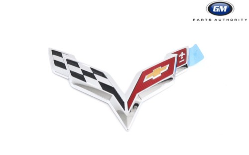 2014-2015 Chevrolet Corvette Stingray C7 Rear Cross Flags Emblem ...