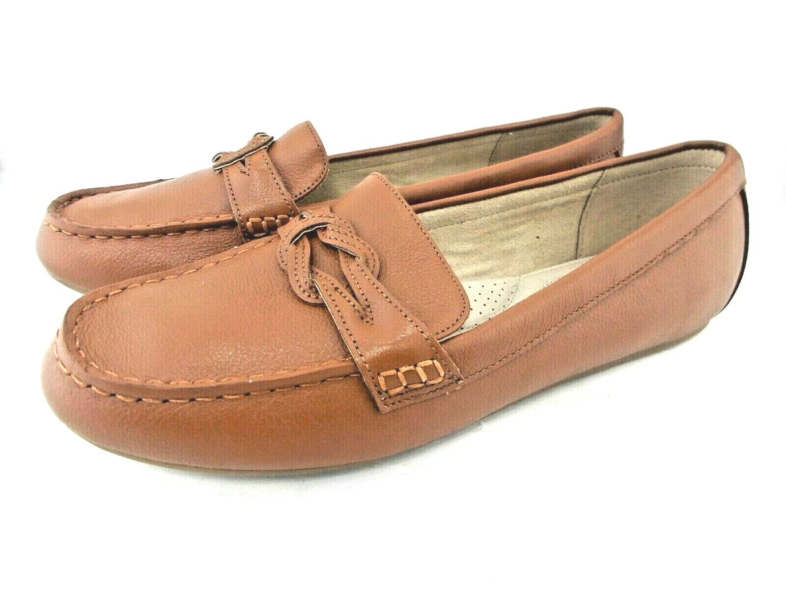 LANDS END womens shoes slip on flats multi sizes leather comfort ...