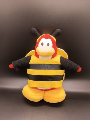 Disney Club Penguin Bumble Bee Red Plush Stuffed Animal Toy 8” Series 1 ...