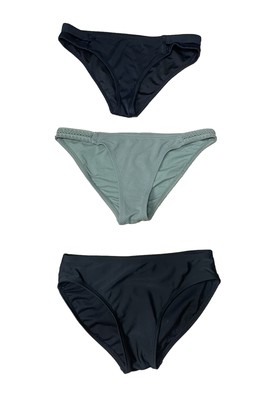 Lot Of 3 Black & Green Swim Bikini Bottoms Cheeky Fit Size XS | eBay