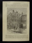 London GOUGH SQUARE CHAMBERS Original Victorian Print 1878 | eBay UK