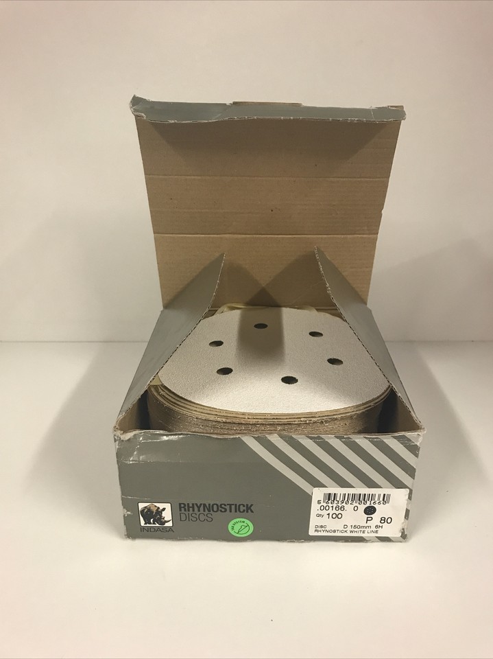 INDASA RHYNOSTICK DISCS P80 QTY 100 D 150MM WHITELINE BRAND | eBay