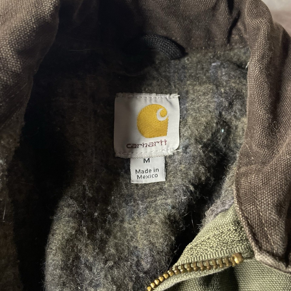 Vintage Carhartt Detroit Jacket J97 Green Olive Moss Workwear Medium | eBay