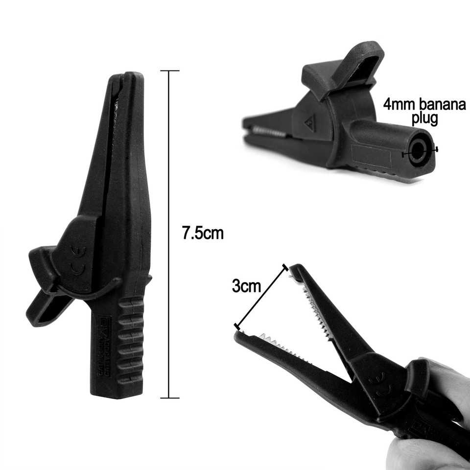 ZB285-3 multimeter Alligator Clips Safety Alligator Clip Compatible ...