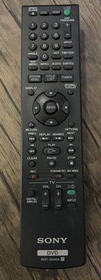 GENUINE SONY RMT-D240A DVD VCR COMBO RECORDER REMOTE CONTROL RDR-VX525 ...