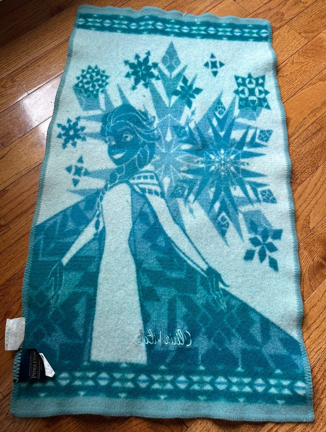 Disney Frozen Pendleton Woolen Mills Kids Blue Blanket SHRUNK READ 36 ...