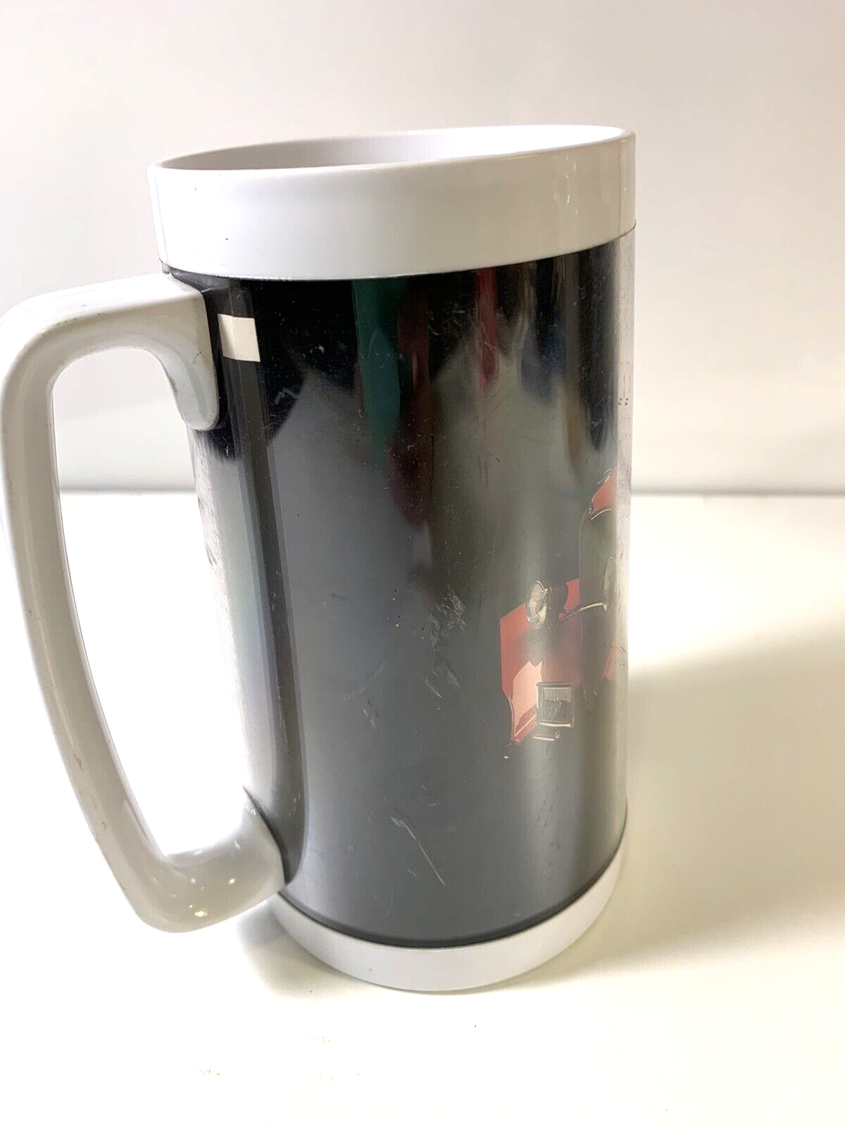 Lot 2 Vintage Thermo-Serv 18 OZ Mug Stein Cup Matco Tools Pin up girl ...