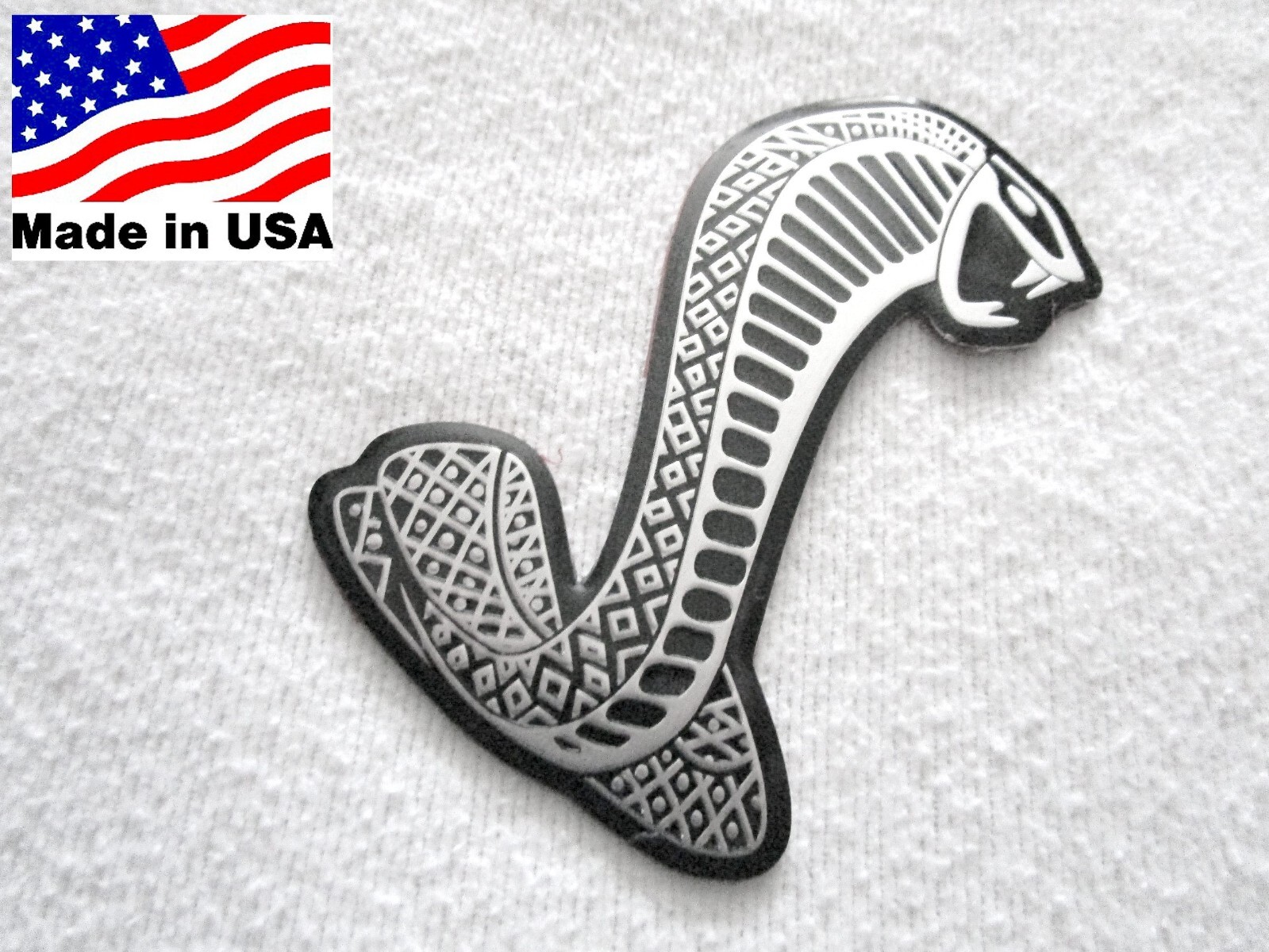 Cobra Snake Alumi Emblem Badge Decal Logo Rare for Ford Mustang Shelby ...