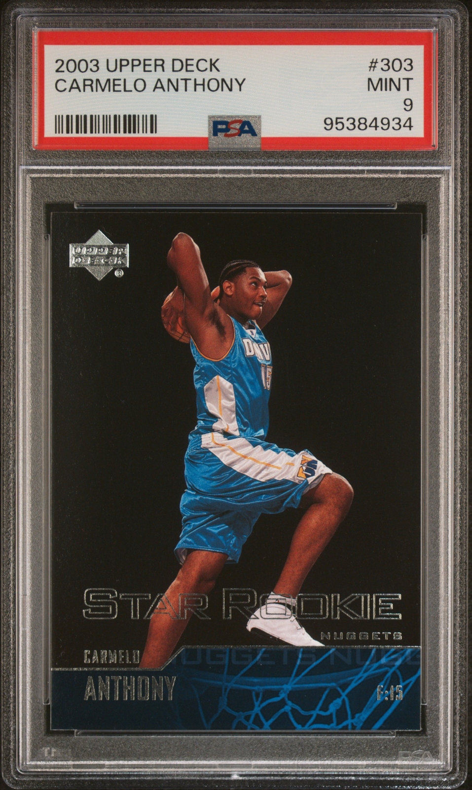 2003 UD #303 CARMELO ANTHONY ROOKIE RC PSA 9 | eBay