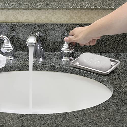 Large Size Stainless Steel Soap Dish | Countertop Metal Soap Holder ...