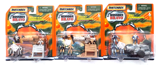 Matchbox Mission Bravo Commando sets Mountain, Sky and Desert 3 packs ...