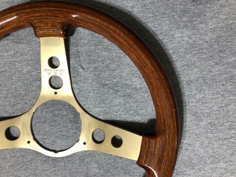 OBA 340mm Real-Wood Steering Wheel Rare JDM Old School Nardi Momo ...