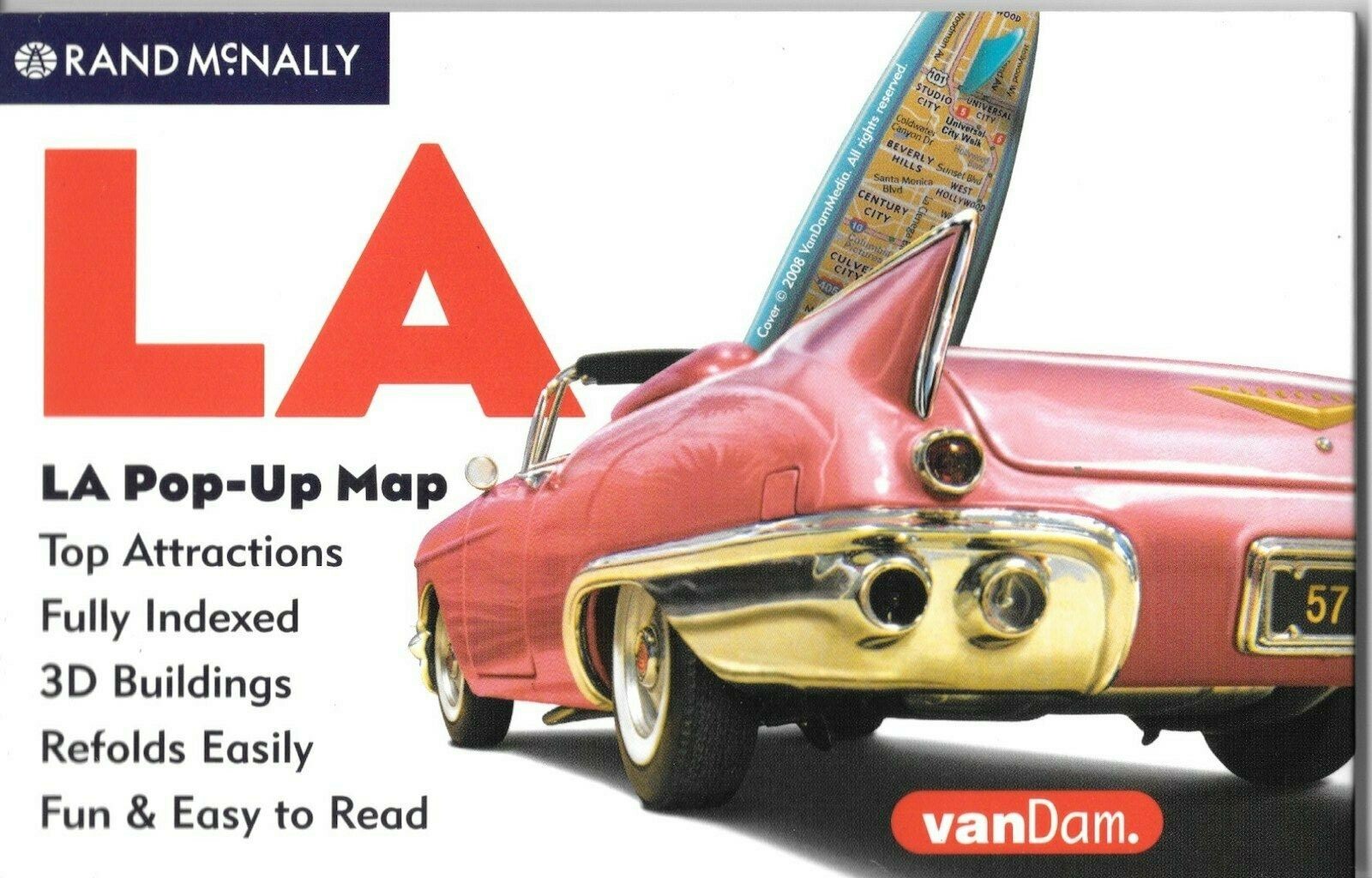 Pop-Up Map of Los Angeles, California, by VanDam/Rand McNally Maps | eBay