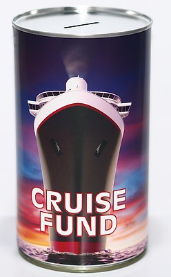 Holiday Cruise Fund Savings Tin - Large 17.5cm - Money Box Tin Jar ...