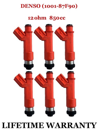Set of 6 Denso 1001-87F90 850cc Fuel Injectors 1ZZ 2ZZ Toyota Celica ...