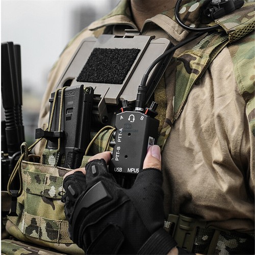 FCS MPU5 Dummy Model Dual PTT CNC Metal Case Singel Dual Radio Tactical ...