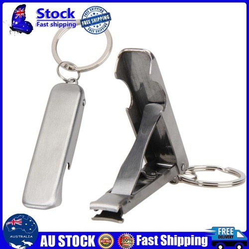 2-in-1 Nail Clippers Portable Foldable Keyring Nail Trimmers Practical ...