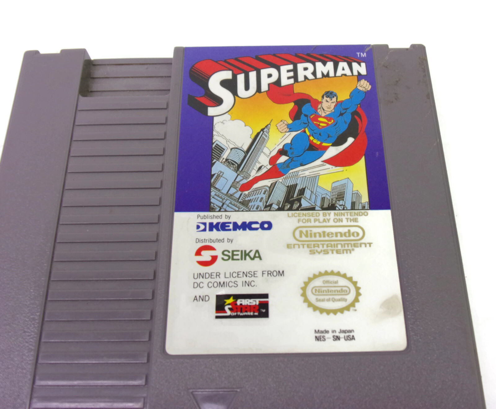 Superman w/ Sleeve CLEANED & TESTED AUTHENTIC NES Nintendo Game ...