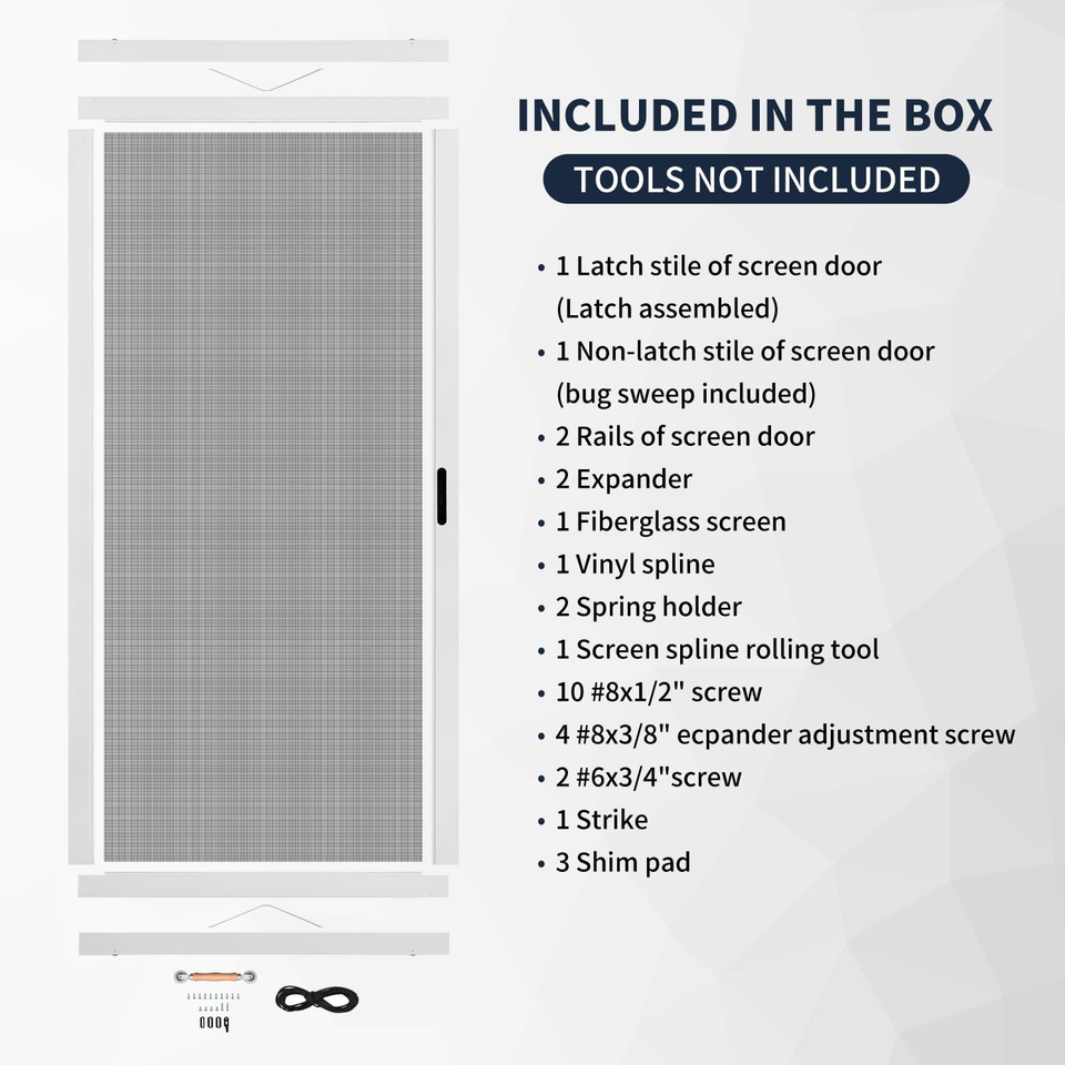 K.D. Standard Galv Steel plus Aluminum Frame Sliding Screen Door Kit ...