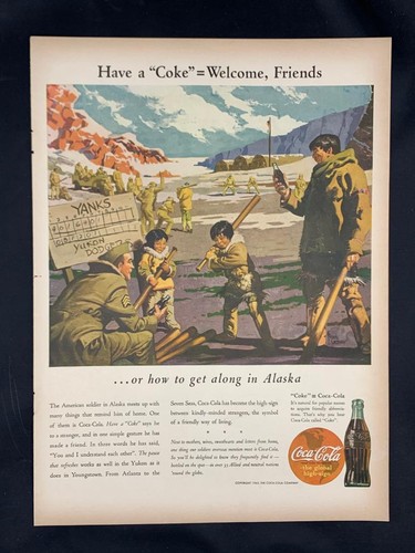 Magazine Ad* - 1943 - Coca Cola / Coke - World War II - Alaska | eBay