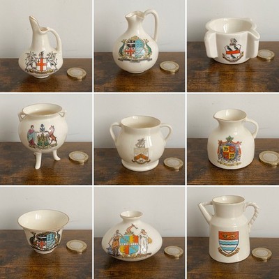 W.H. Goss Crested China Miniature Models Antique Heraldic Souvenir Ware ...