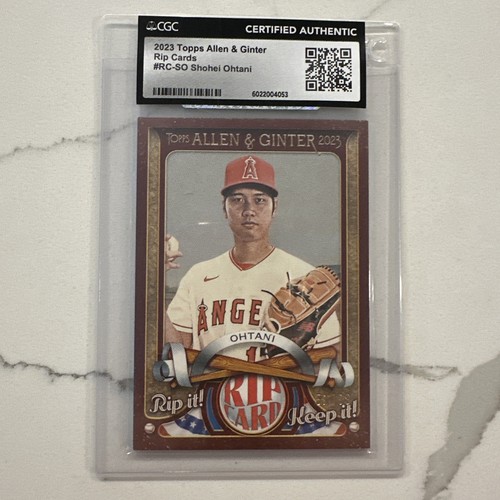 2023 Allen & Ginter Shohei Ohtani RIP CARD UNRIPPED 51/99 RC-SO CGC ...
