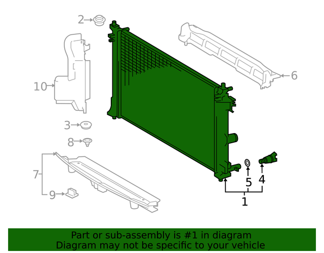 Genuine OEM Radiator for Toyota 164000T390 for sale online | eBay