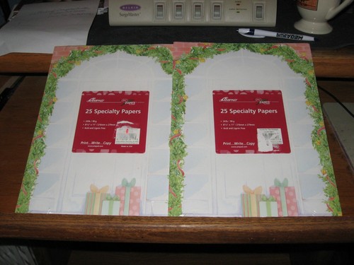 LETTERHEAD COMPUTER PRINTER PAPER TWO PACKS 50 SHEETS CHRISTMAS HOLIDAY ...