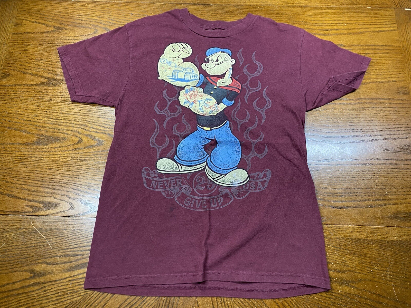 Popeye Tank Tattoo Buff Graphic Cartoon Mens Medium M… - Gem