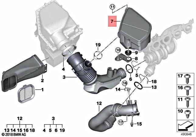 Genuine BMW X3 X5 X6 G01 G02 G05 G06 G08 X3 20i 1.6 20iX RESONATOR ...
